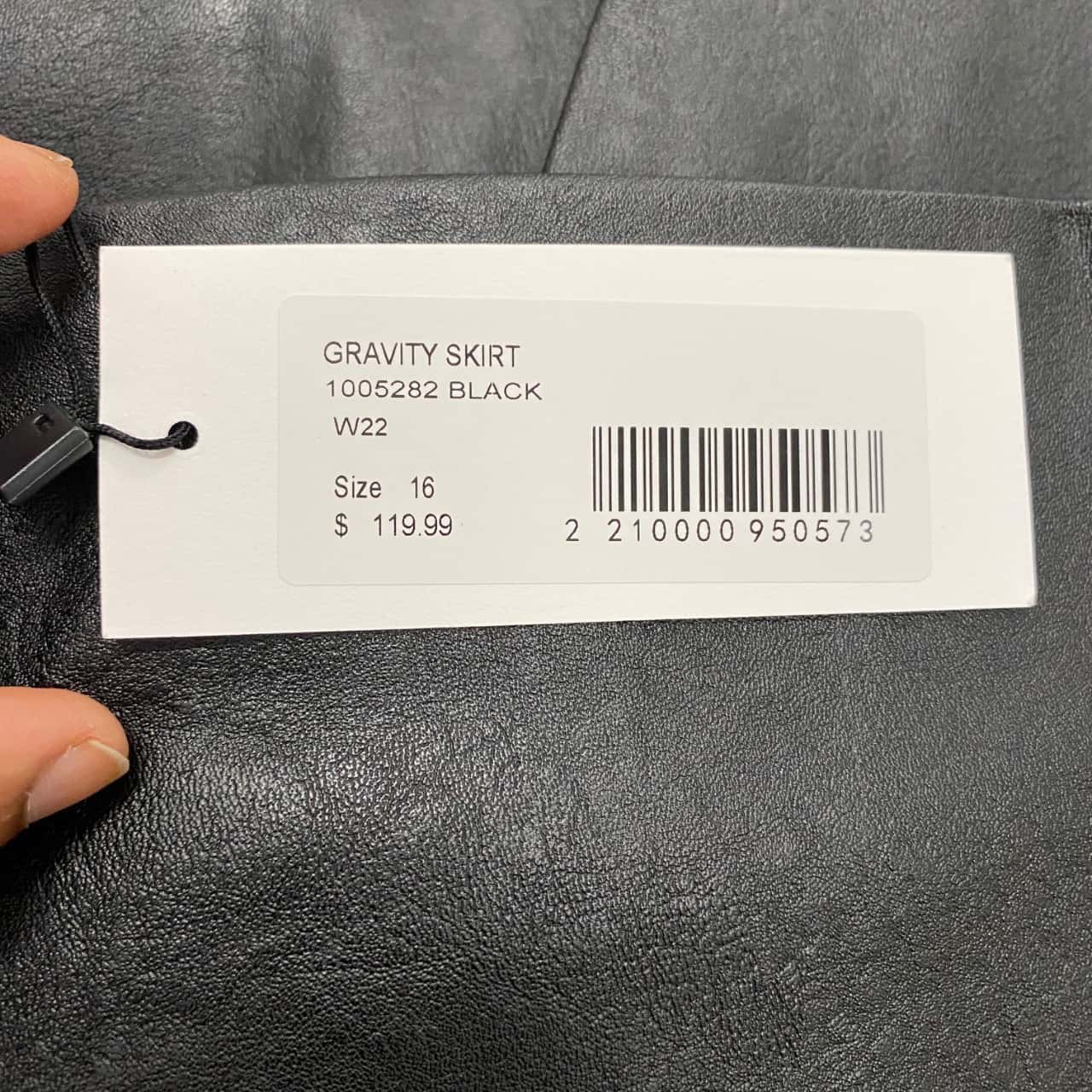 Sheike Women's Faux Leather Skirt Size 16 Black RRP$120