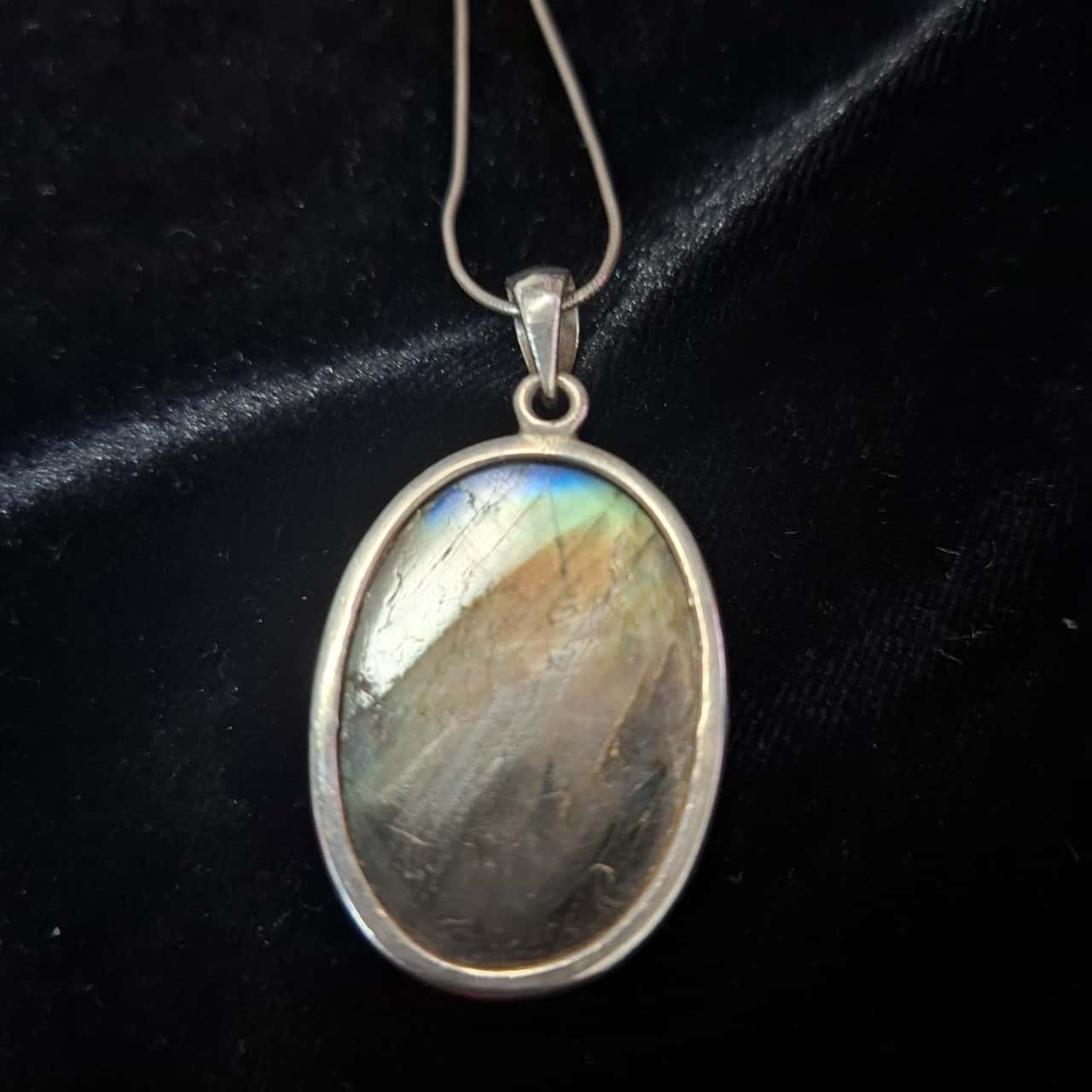 Womens Labradorite Necklace 925 Silver(s)