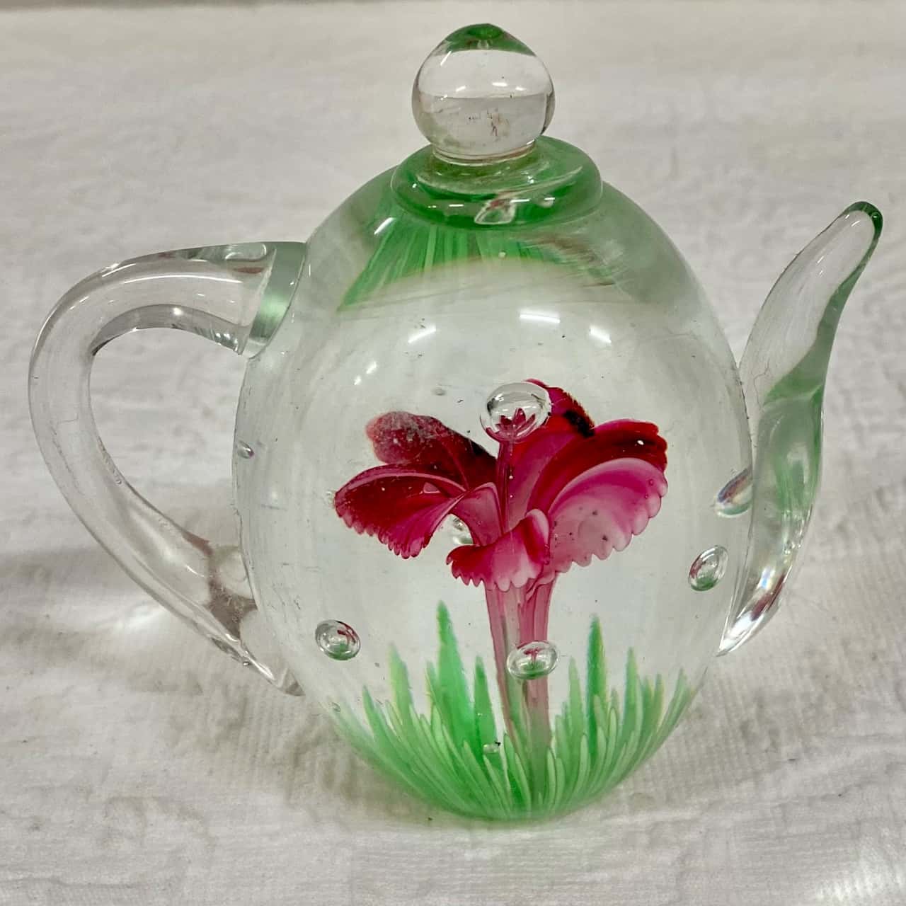 Glass Teapot Paperweight (s)