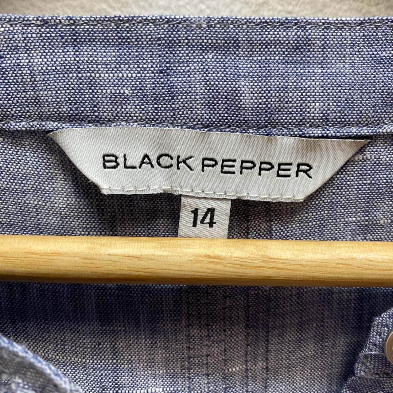 Black Pepper Womens Size 14 Blue Top