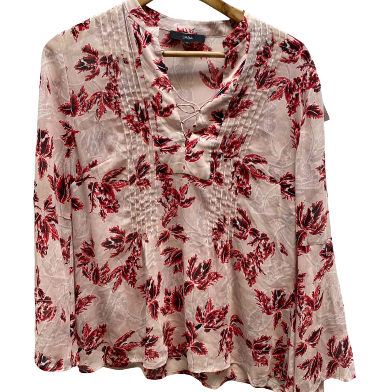 SABA Womens Red Floral Shirt(s)