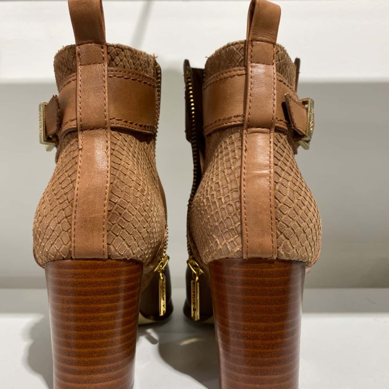 Mimco Womens Size 38 Brown / Gold Boot(s)