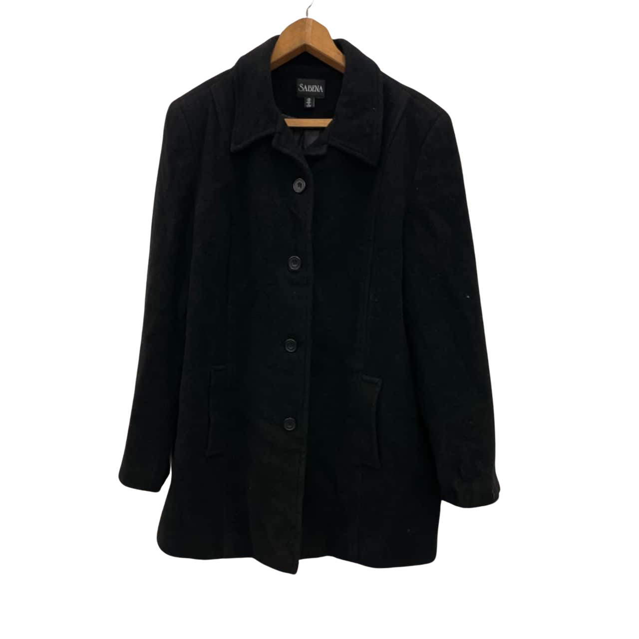 Sabina Womens Size 12 Winter Coat Black