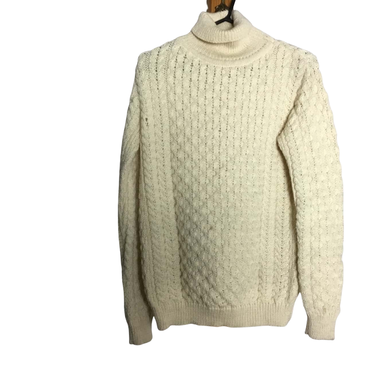 Inis Craft Cream Woollen Jumper Made in Ireland Size S
