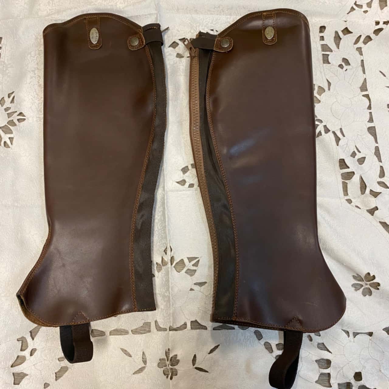 Parlanti Roma Halve Chaps Womens Size XL Brown Equestrian