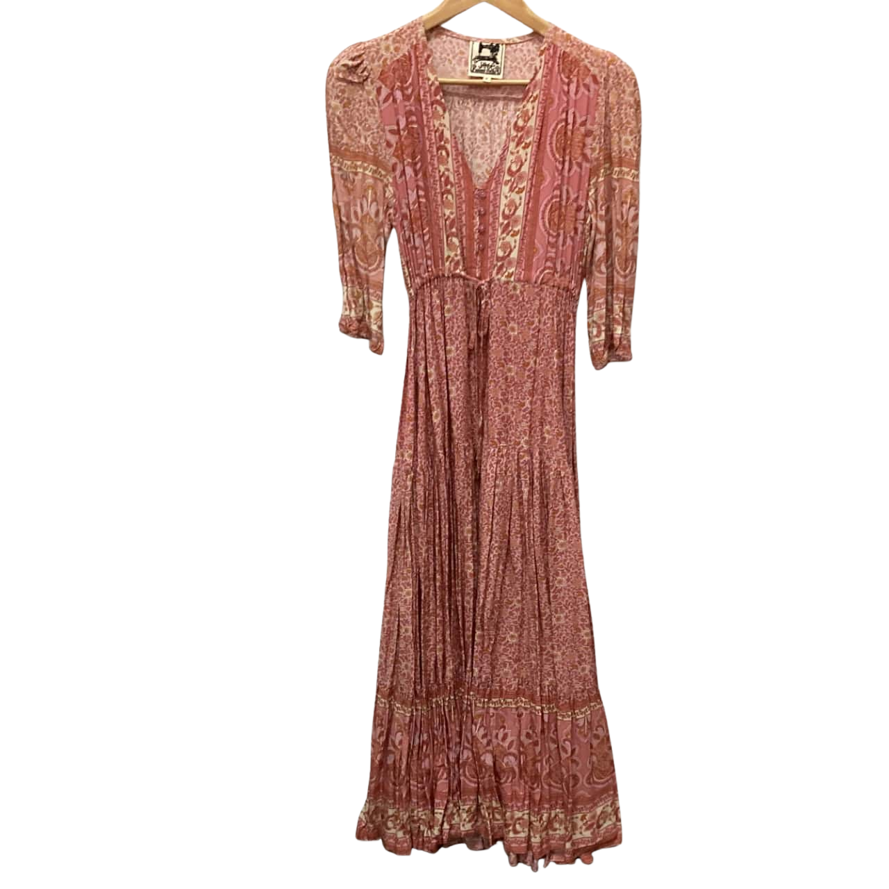 Jaase Womens Size M Maxi Dress Pink boho hippy style [D](s)
