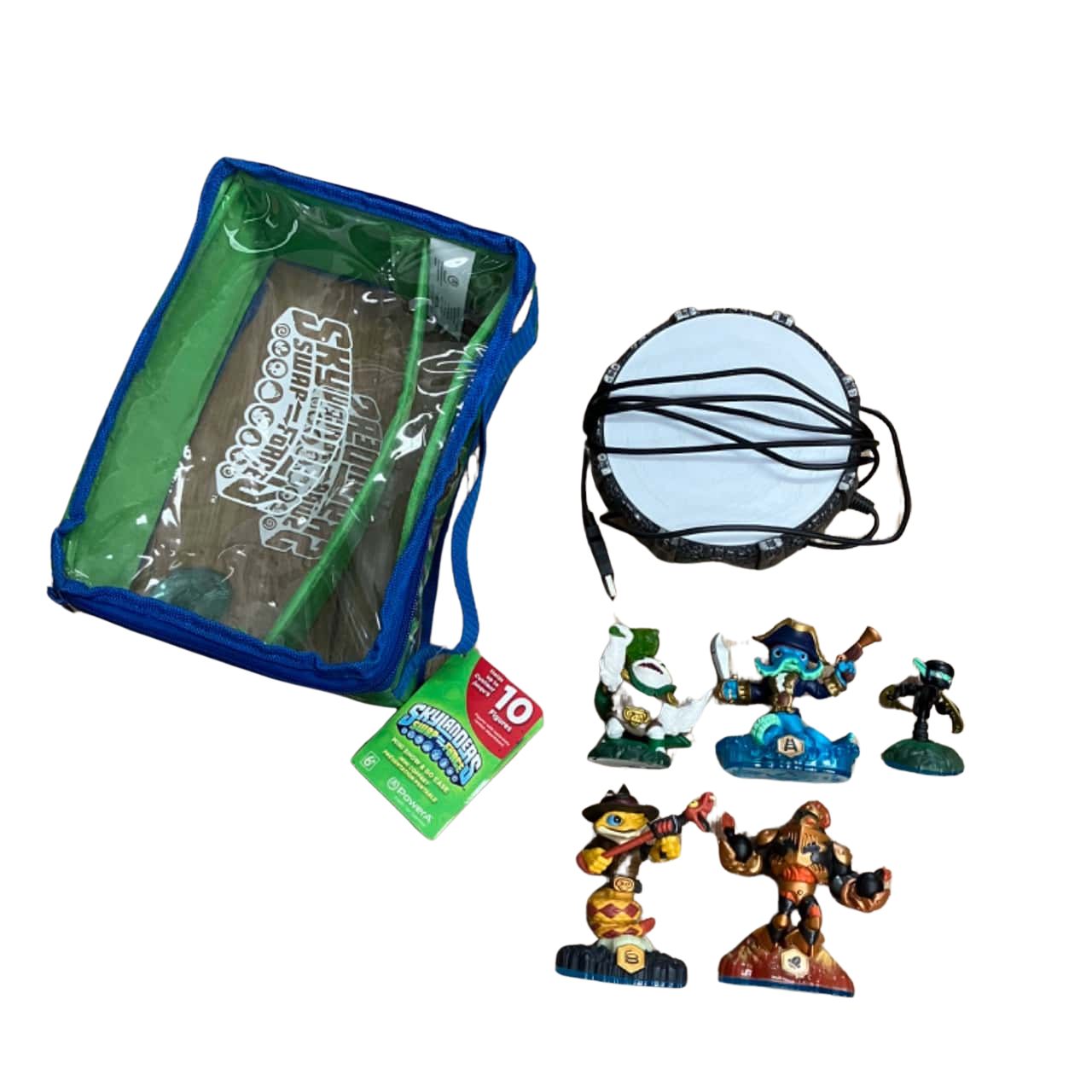 Skylanders Bag with Figurines Pictured