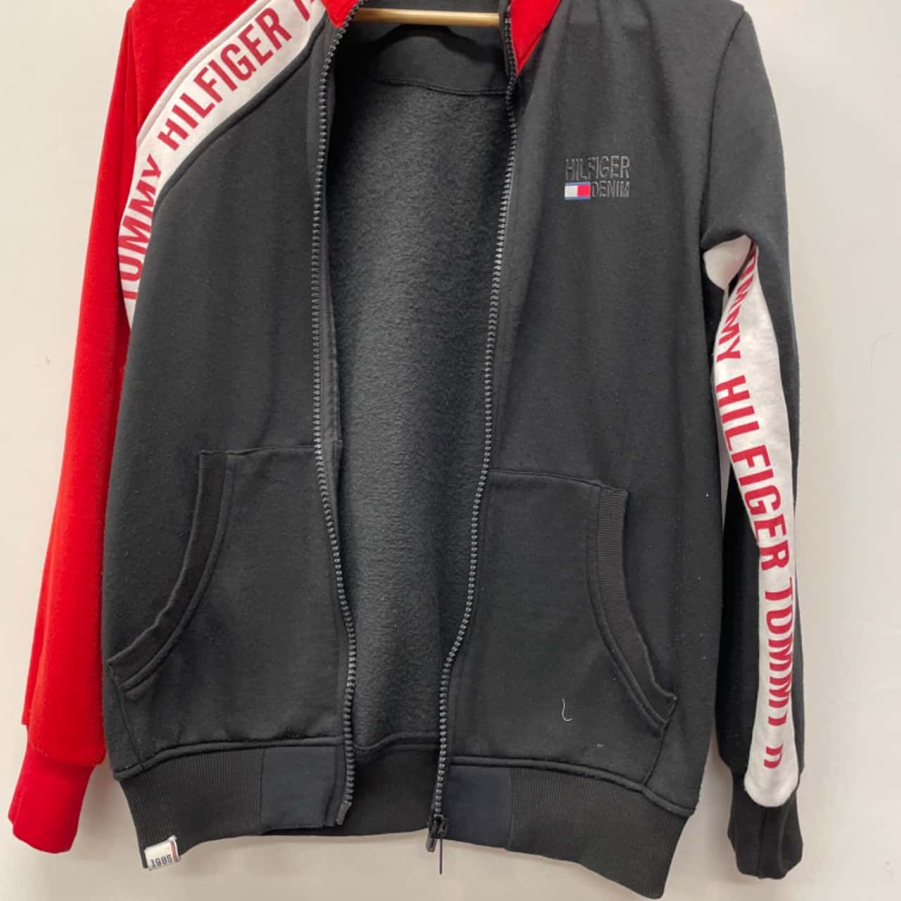 Tommy Hilfiger Mens Size M Front Zipper Navy Blue