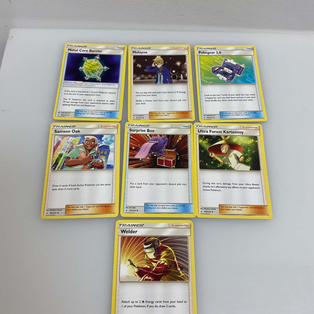Pokemon Sun & Moon Trainer & Energy Cards