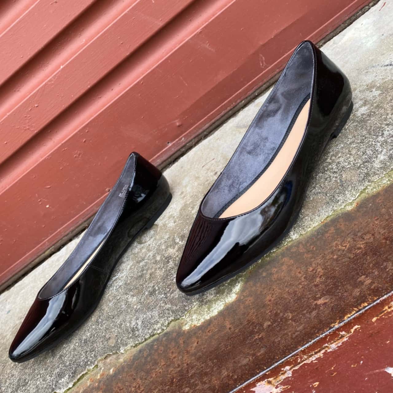 Sandler Womens Size 9B Black Patent Flats s sandler-womens-size-9b-black-patent-flats-s