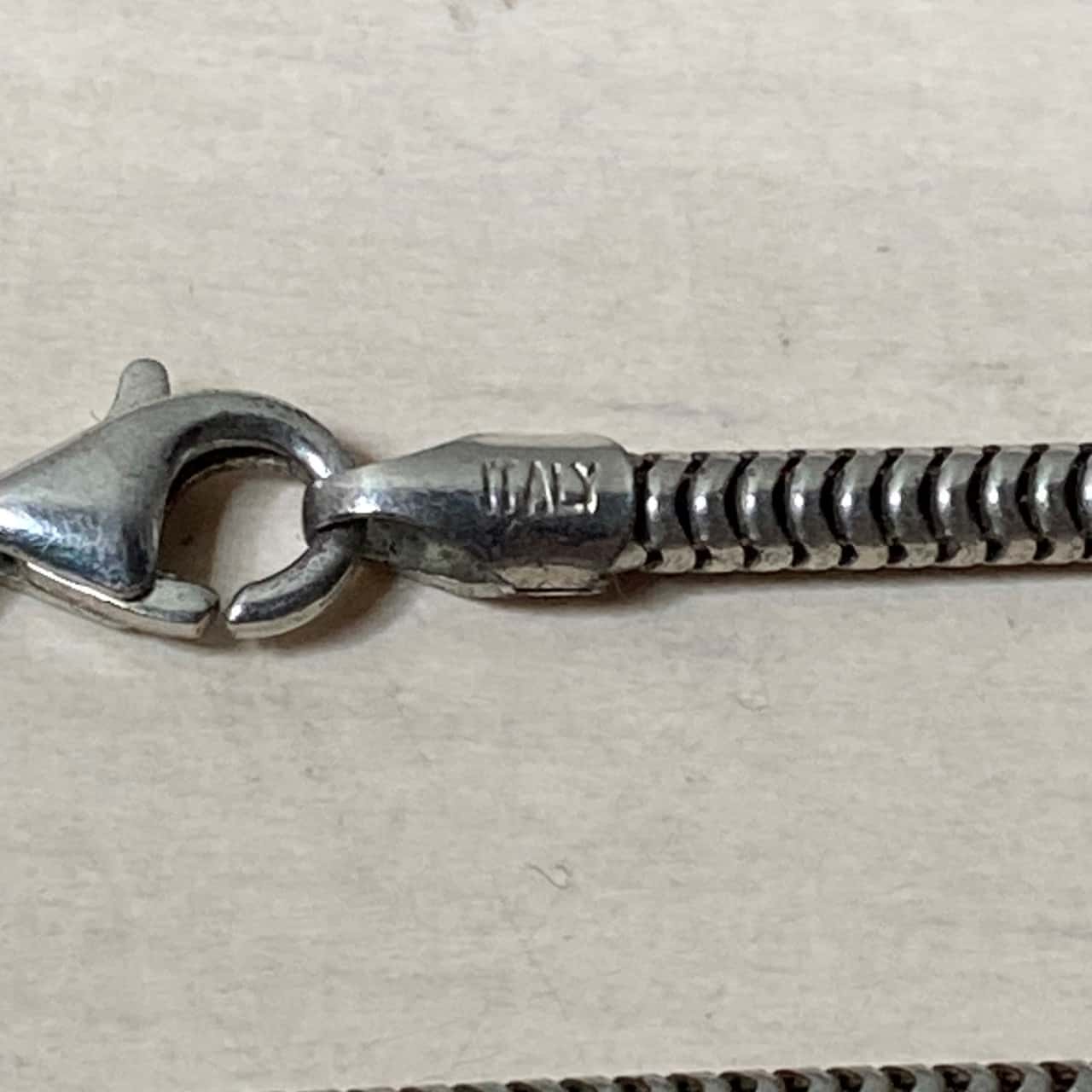 Silver Snake Chain Lady Bug Necklace 925