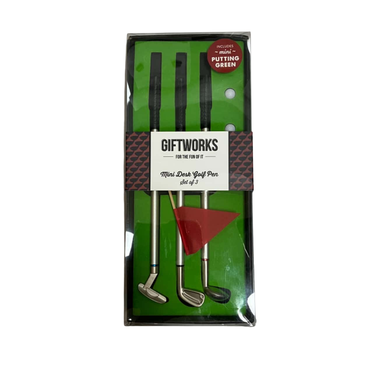 Giftworks Mini Desk Golf Pen Set of 3 BNIB