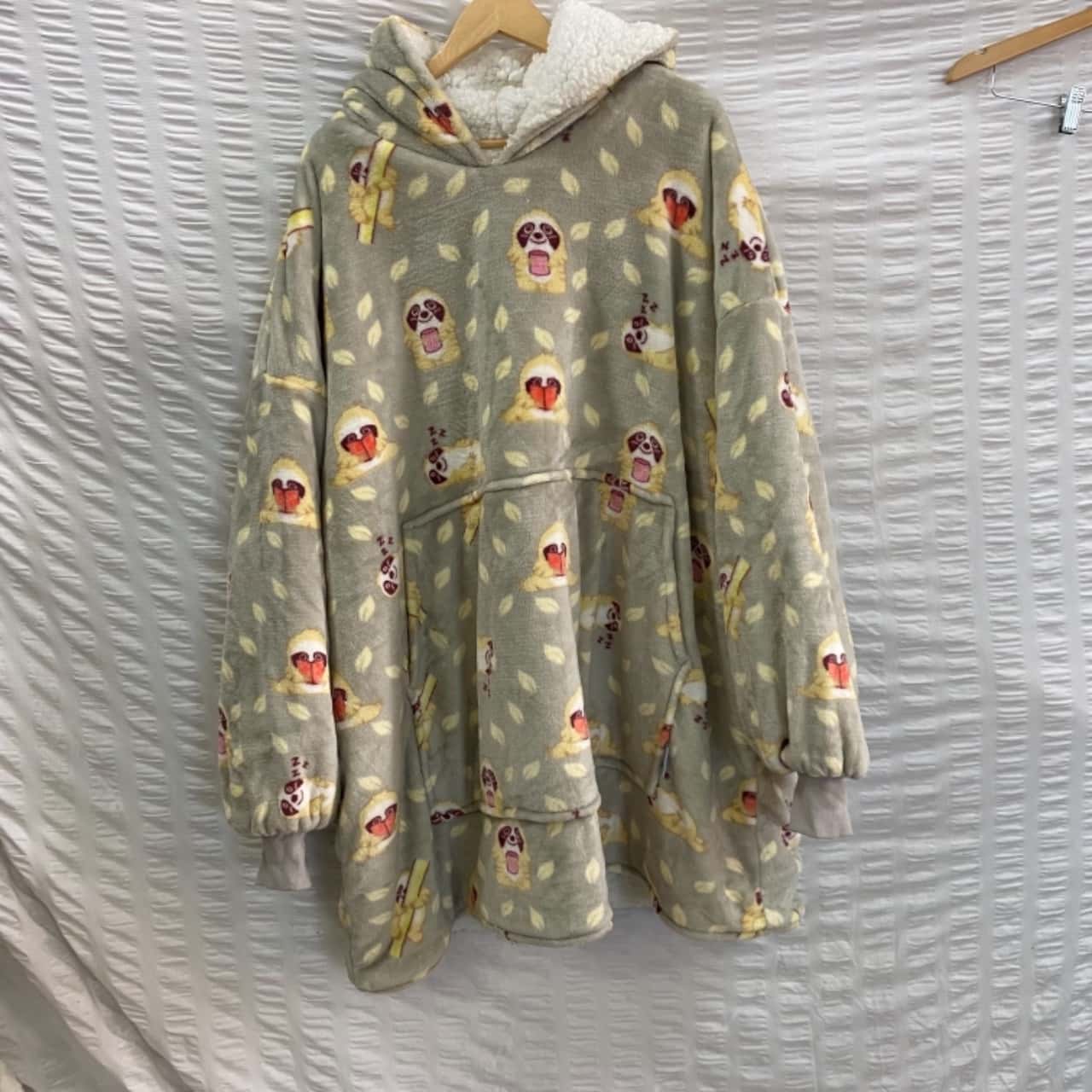 Oodie Hoodie Sloth Pattern One Size(s)