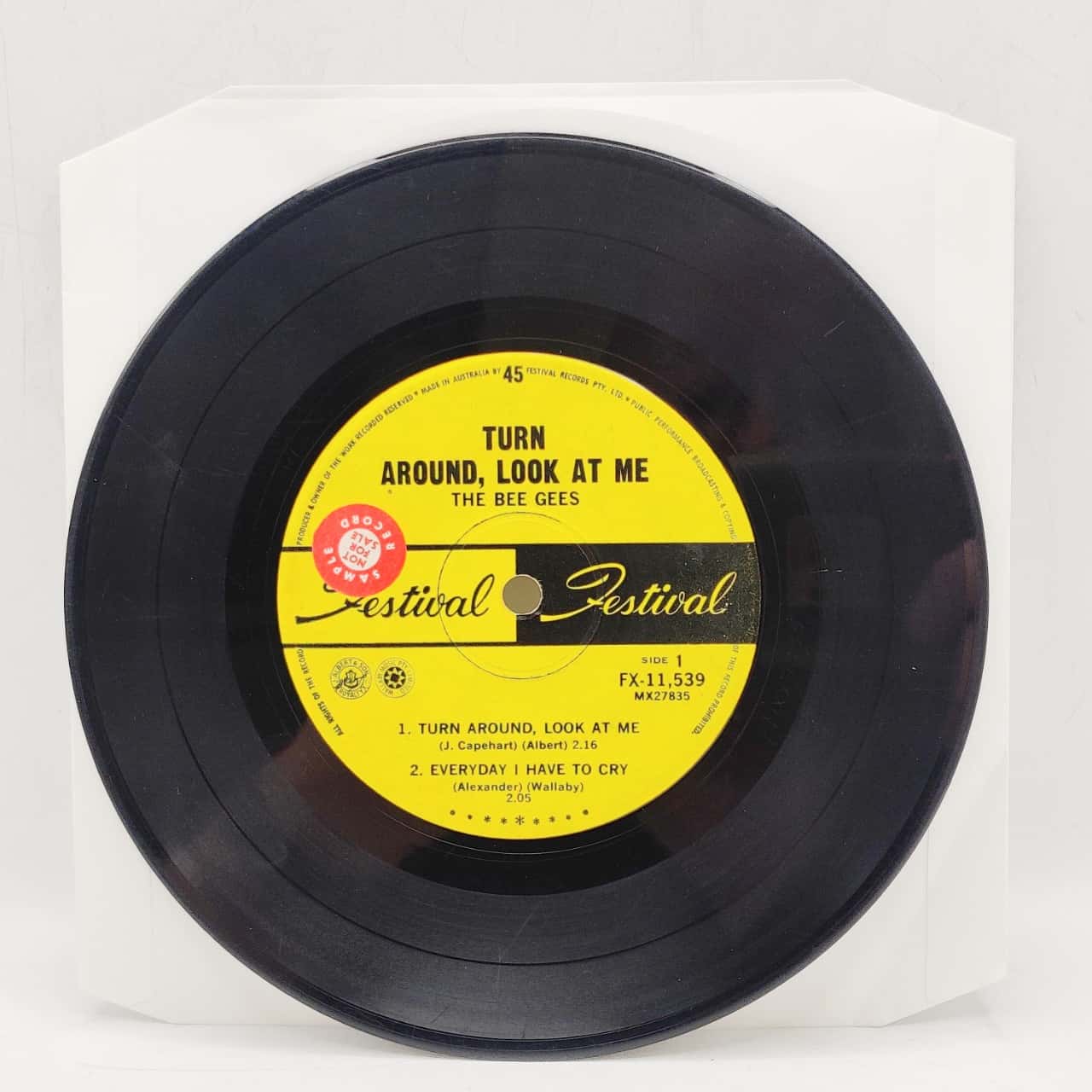 7 Inch Vinyl Single - The Bee Gees - Turn Around, Look At Me. Released In 1968(s)