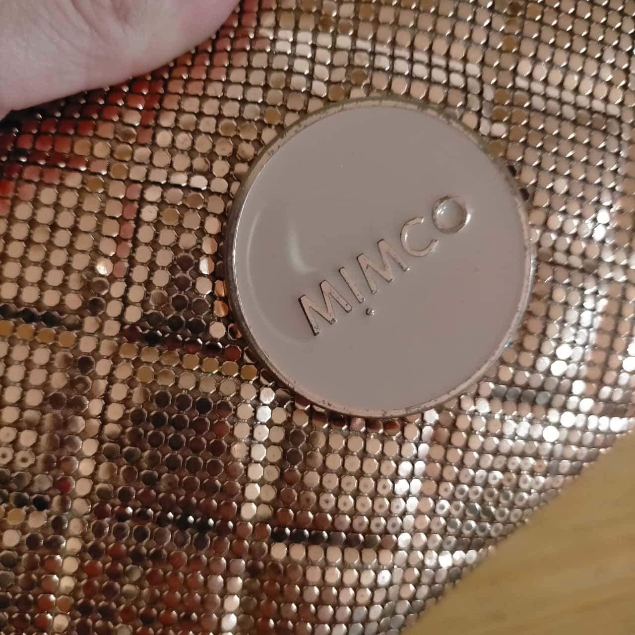 Mimco Rose Gold Metal Mesh Purse GUC(s)
