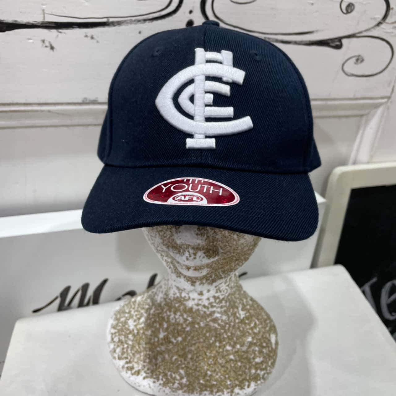 BNWT!! AFL CARLTON FOOTBALL CLUB CAP!! Unisex Size One Size Navy Blue (s)