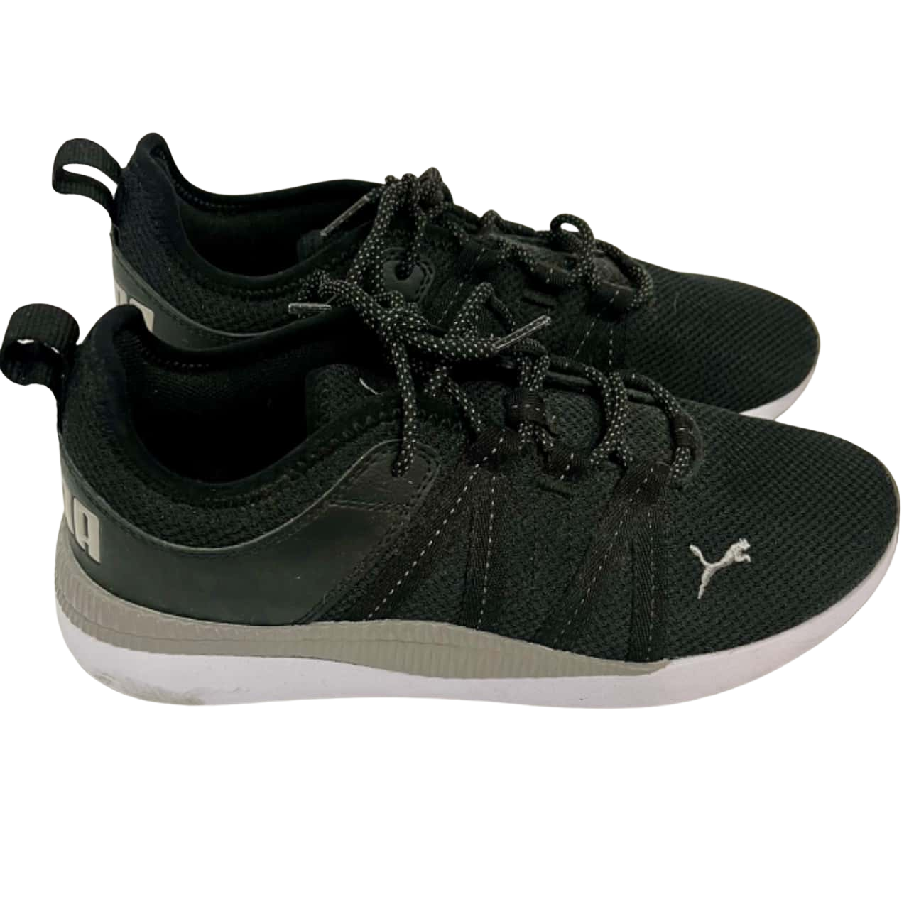 Puma black sports shoes size 8