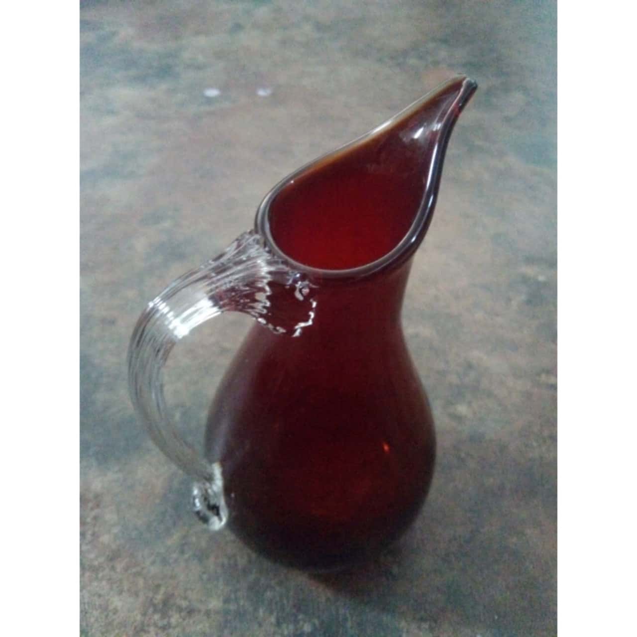 Beautiful Small Red Glass Beak Jug