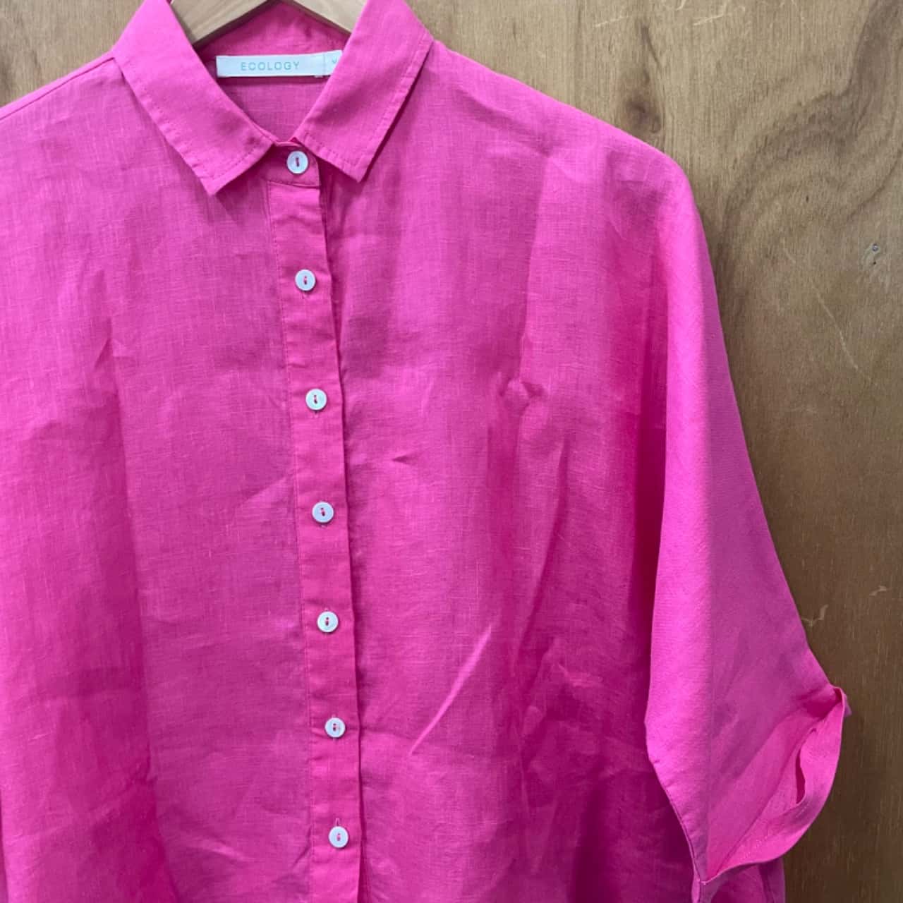 Ecology Hot Pink Linen Shirt M(s)