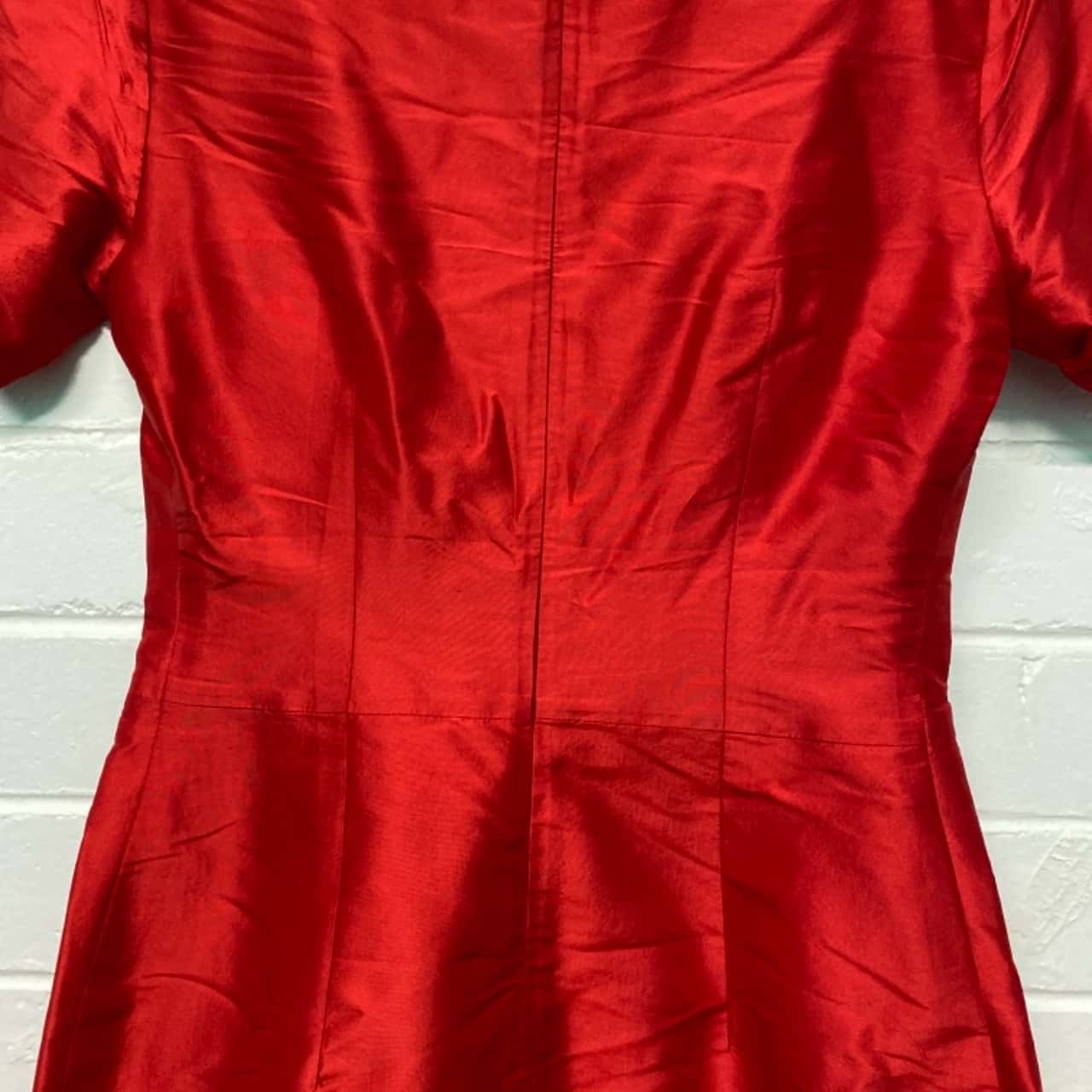 Yaly Couture Womens Short Sleeve Dress Red (s)