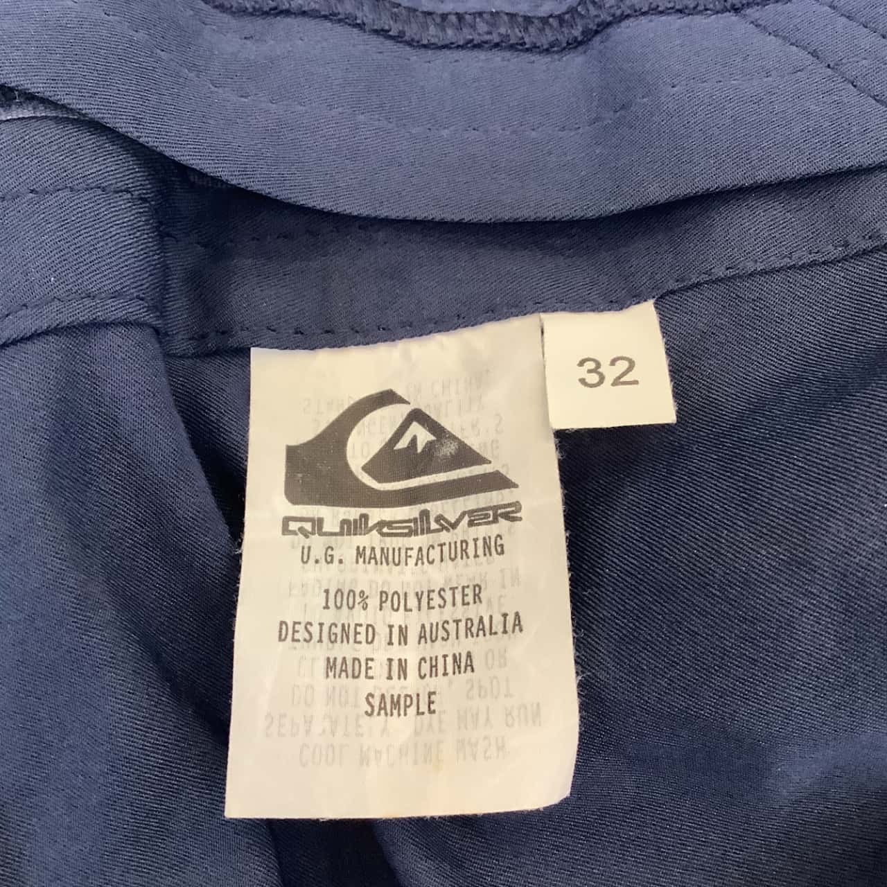 Quicksilver Mens Size 32 Board Shorts Navy Blue/ Beige(s)