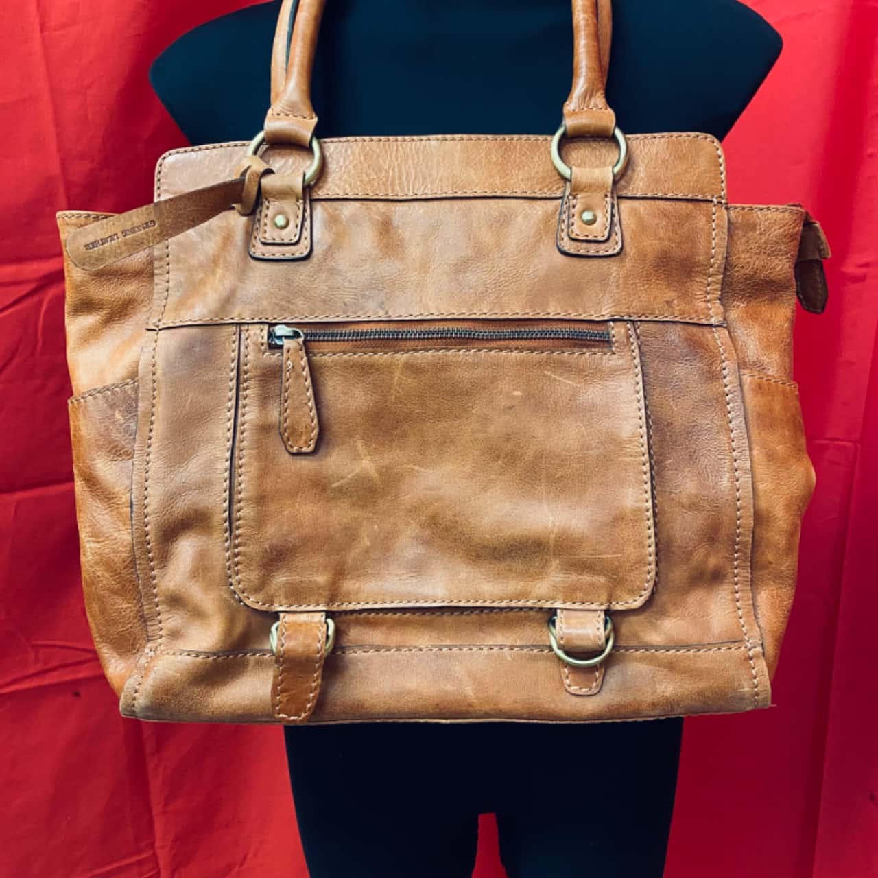 Colorado Womens Handbag Tan W 32cm, H 33.5cm