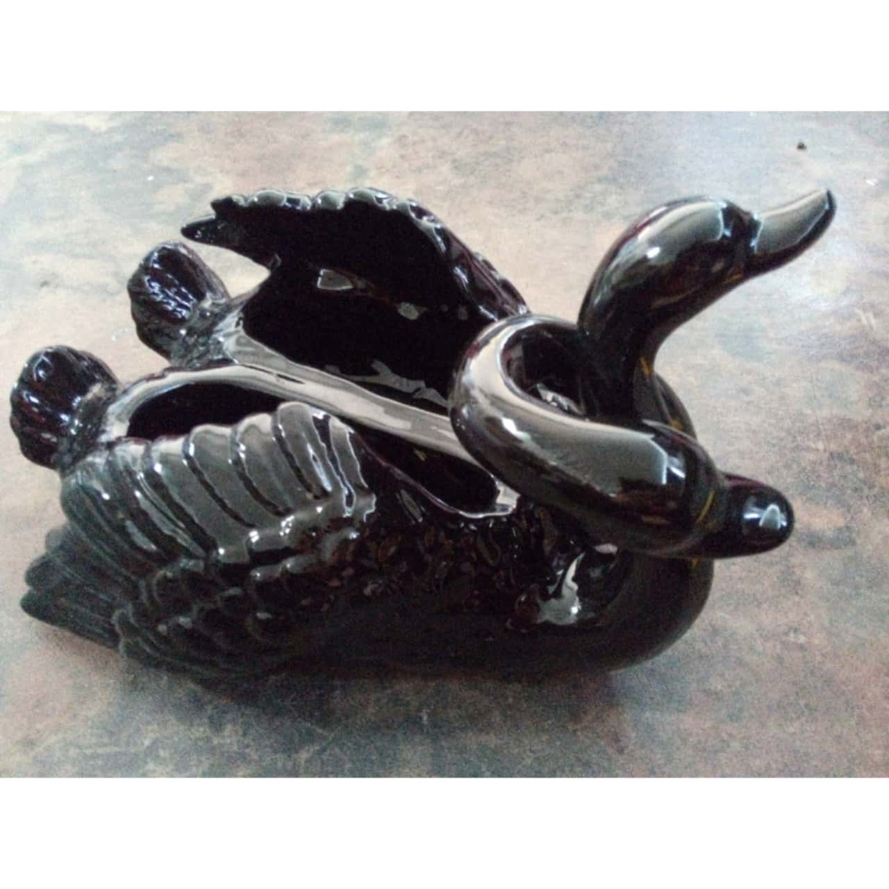 Beautiful Swans In Love / Double Swan Planter/Dish