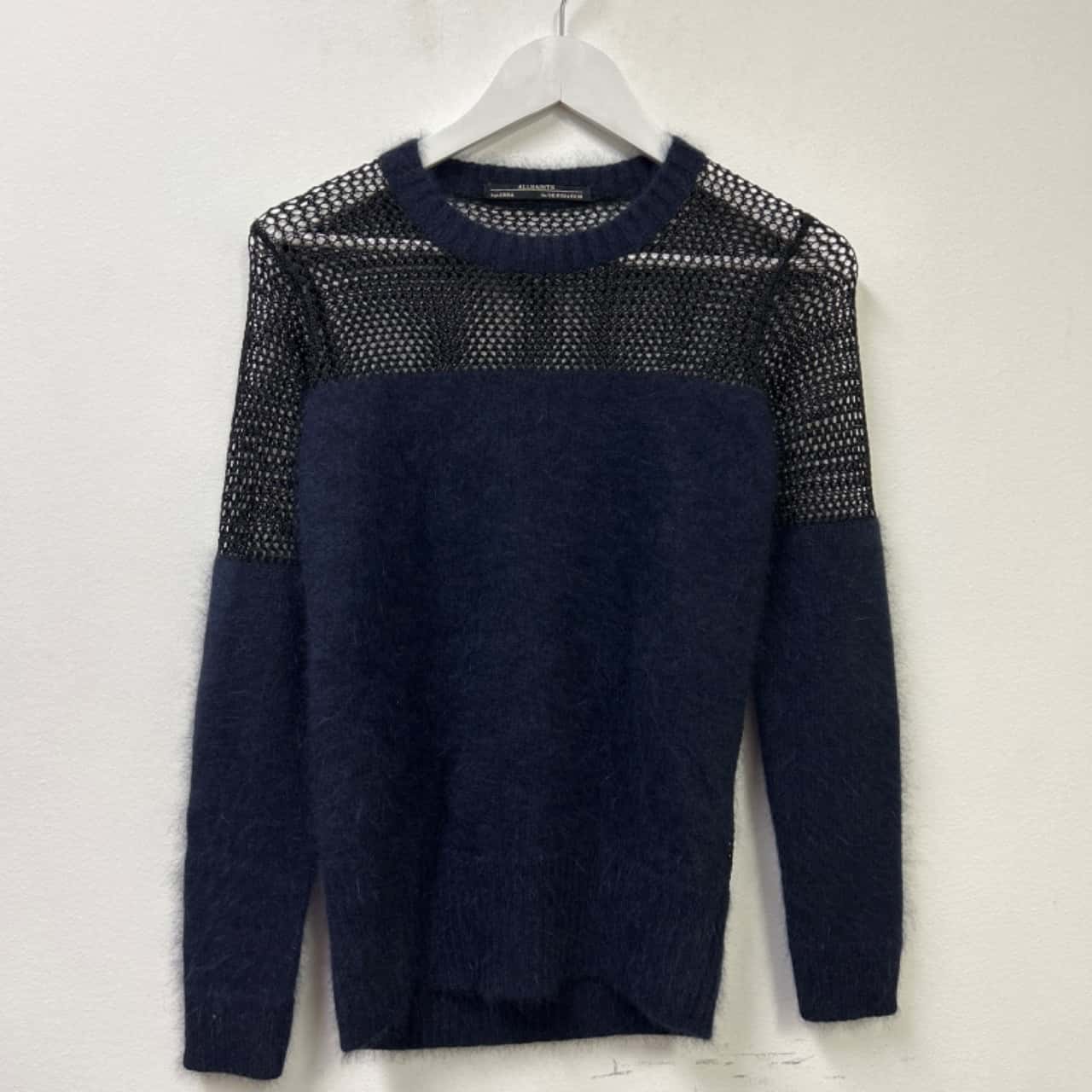 All Saints Womens Size 10 Jumpers Black / Navy Blue (s)