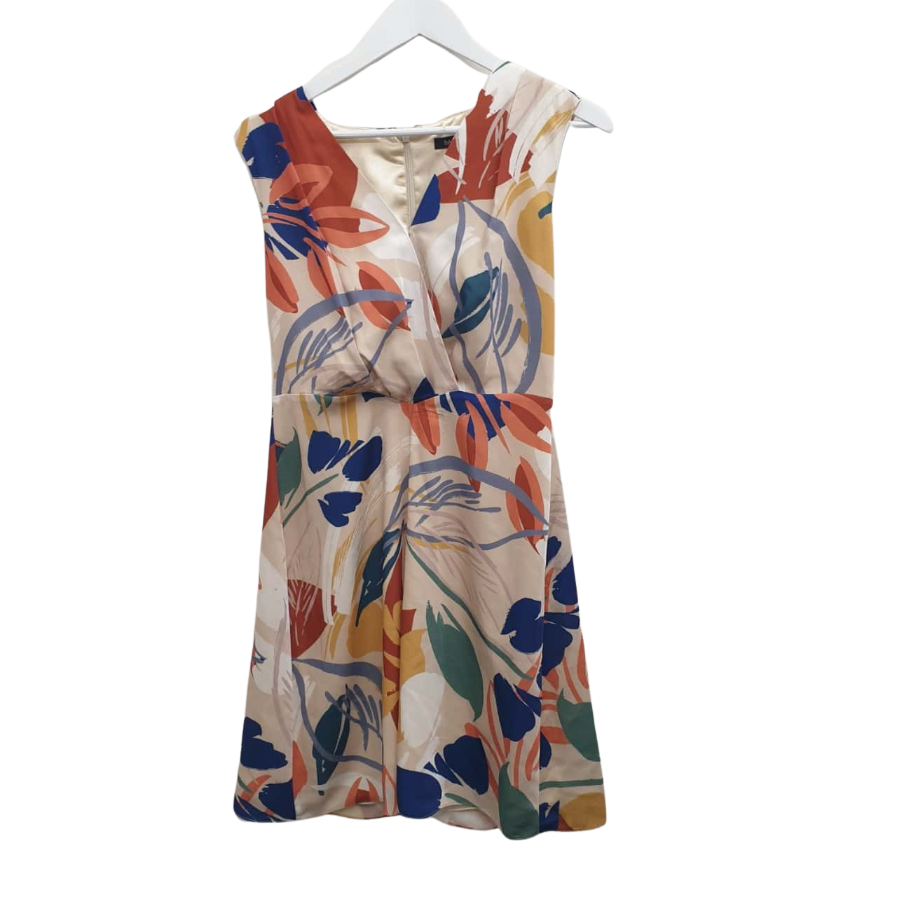 Basque Womens Size 10 Cocktail Short Sleeve Dress Multicoloured