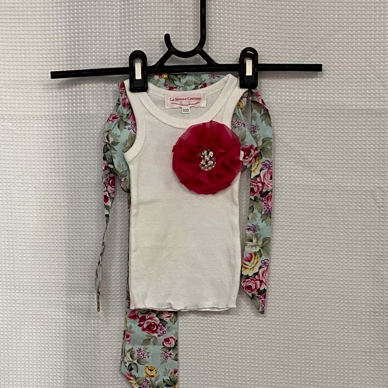 La Sienna Couture Kids Size 000 Sets Floral / White (s)