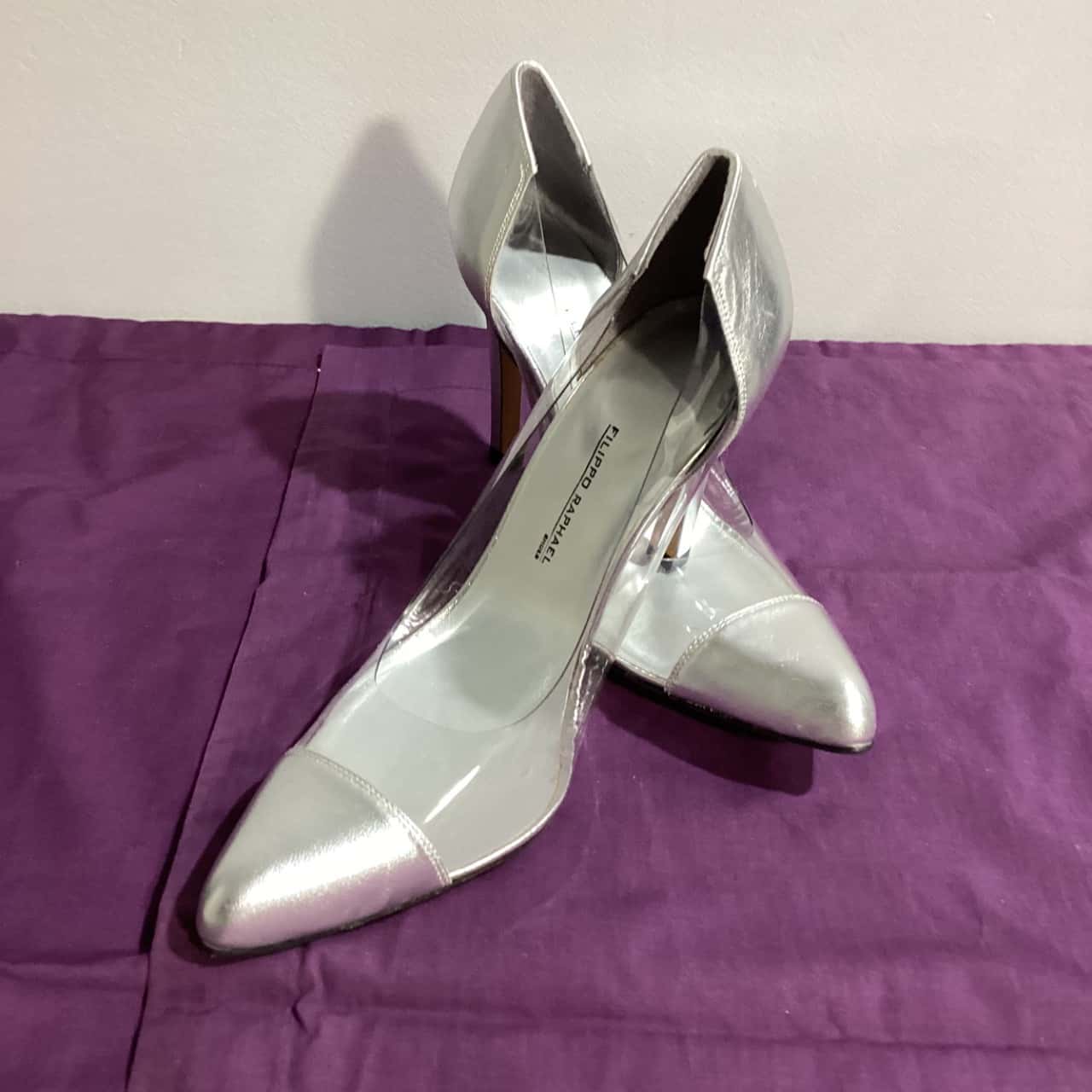 Filippo Raphael Womens Size 7.5 Silver Shoes