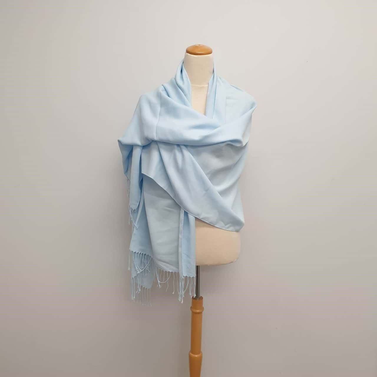Made In Italy Super Classy Supersoft & Flowy Powder Blue Shaw / Scarf ...