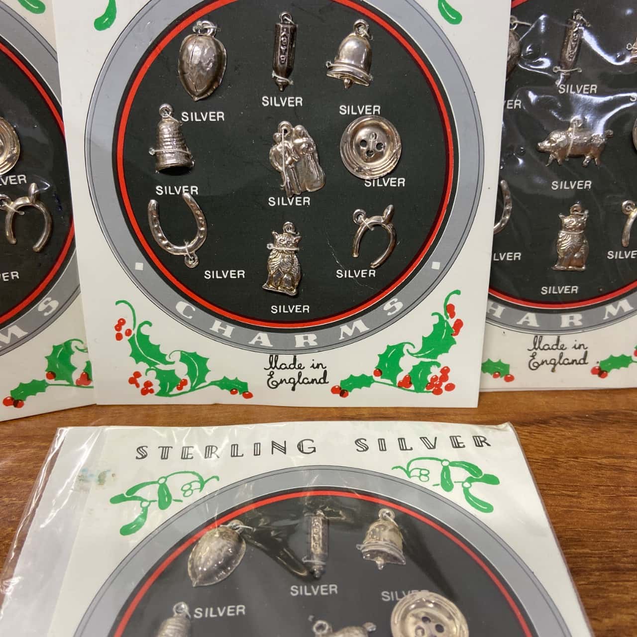 4 x packs of 9 Sterling Silver charms(s)