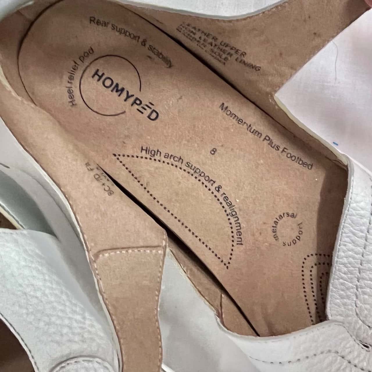 Homyped Layla Size 8 White/Silver (s)