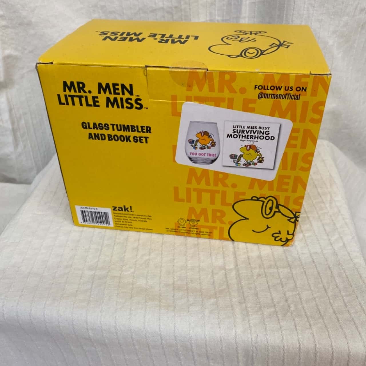 Mr Men Little Miss glass tumbler and book set(s)