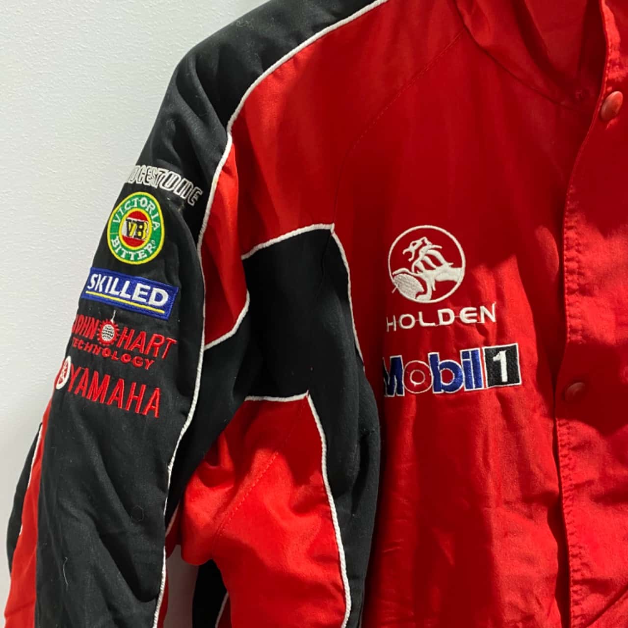 Mens Holden Racing Team Jacket Size M Front Zipper Red (s)