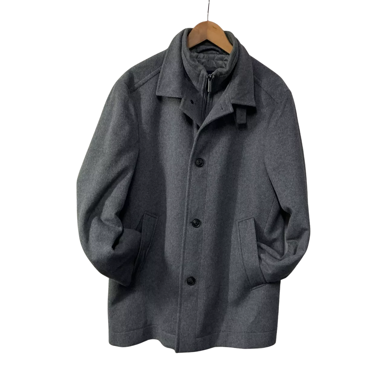 Reserve Mens Size L Grey Button up & Front Zip Winter Jacket - Used ...