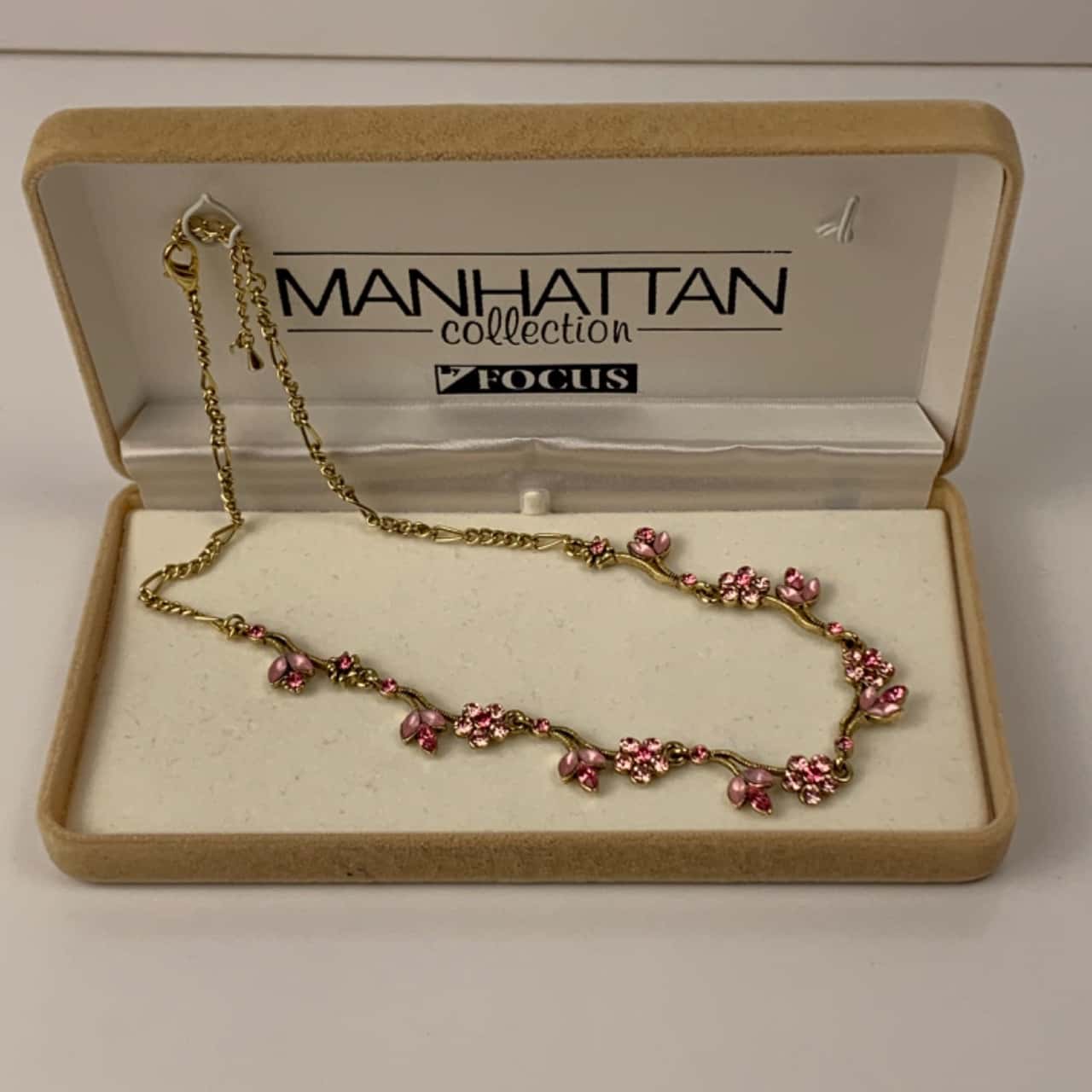 Manhattan Collections By Focus Womens Necklace Gold / Pink In ...