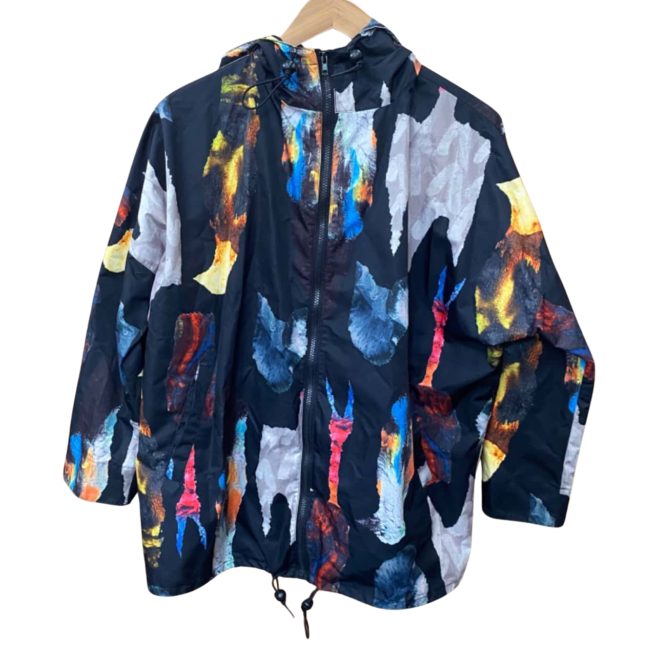 Fred Fowler x Gorman Black Raincoat with Art Pattern Size S/M(s)
