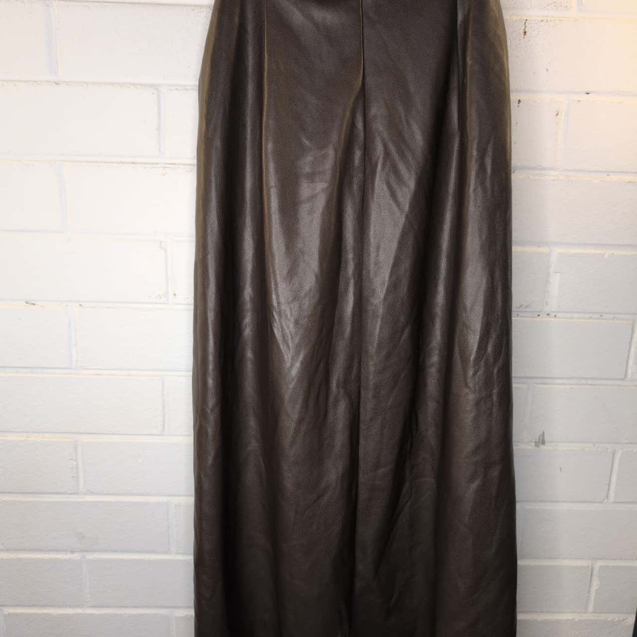 Sheike Womens Size 12 Leather Skirt Brown