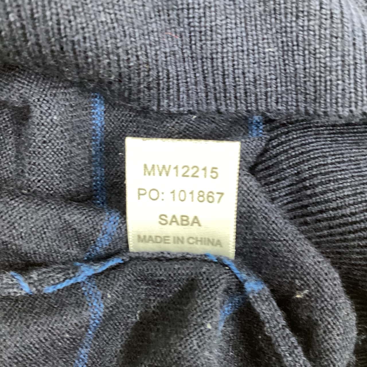 SABA Mens Size S Jumpers Blue / Striped 100% wool VGUC(s)