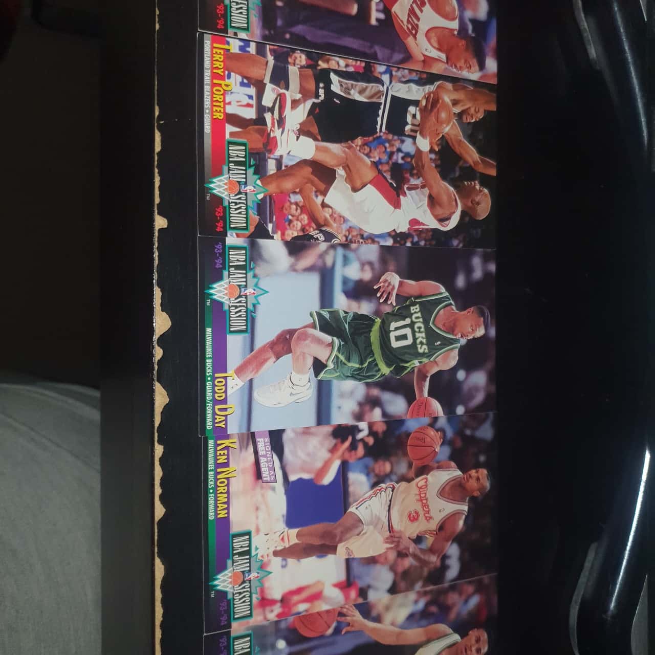 NBA 93-95 Fleer Base Cards x5 Box 13
