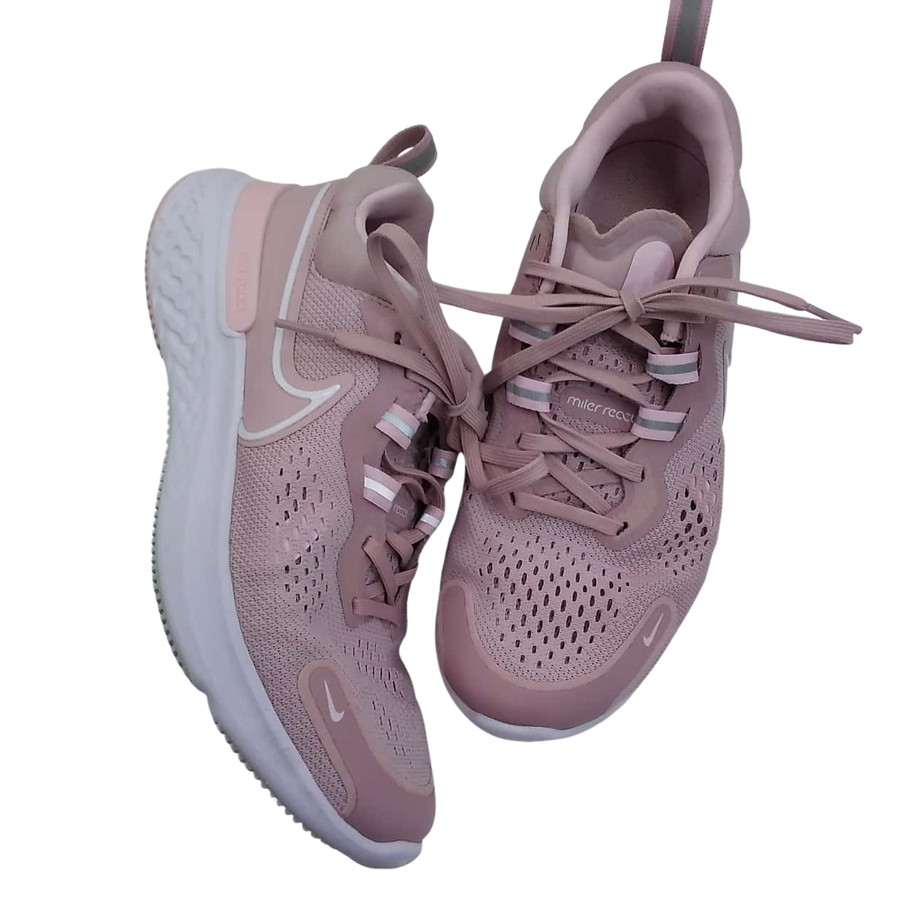 NIKE Womens US 7 Pink React Miler 2 Running Shoes (154)(s)
