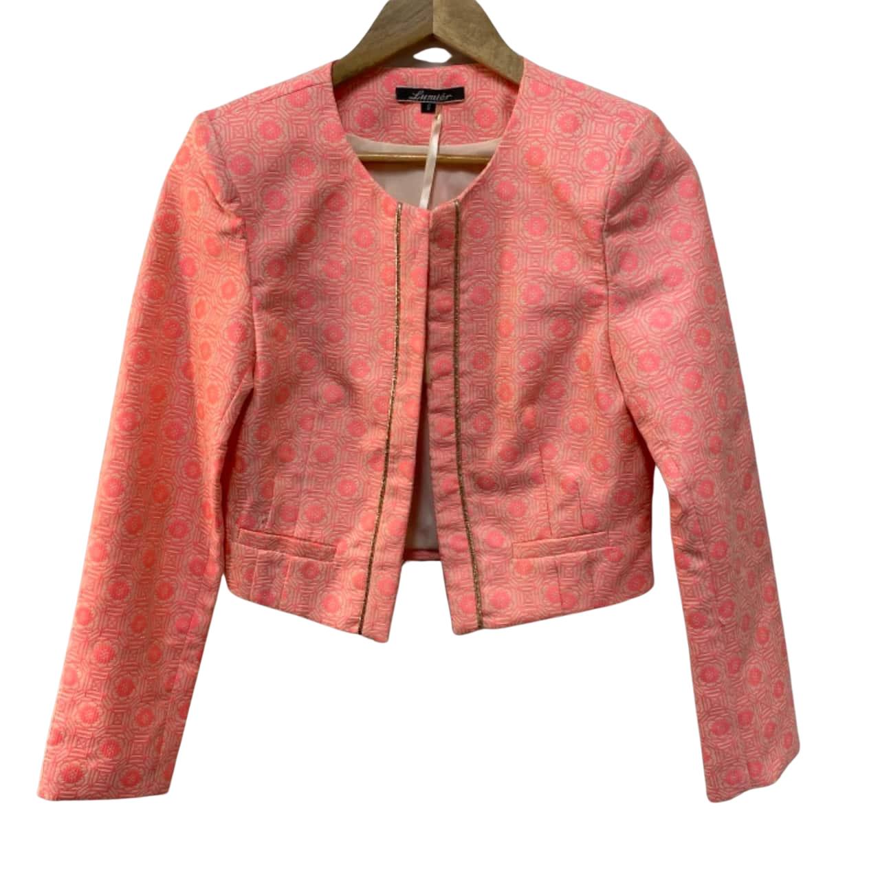 BNWT Lumier Coral Crop Jacket Size S