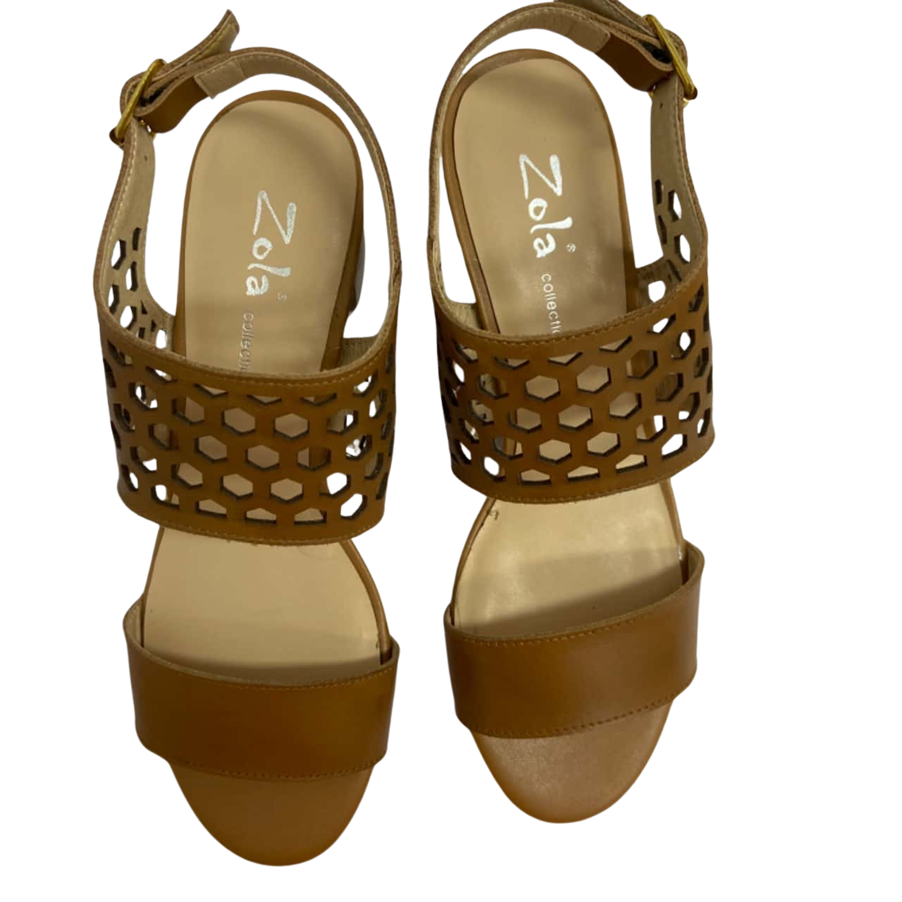 NEW Zola Womens Size 39 Beige Leather Sandals(s)