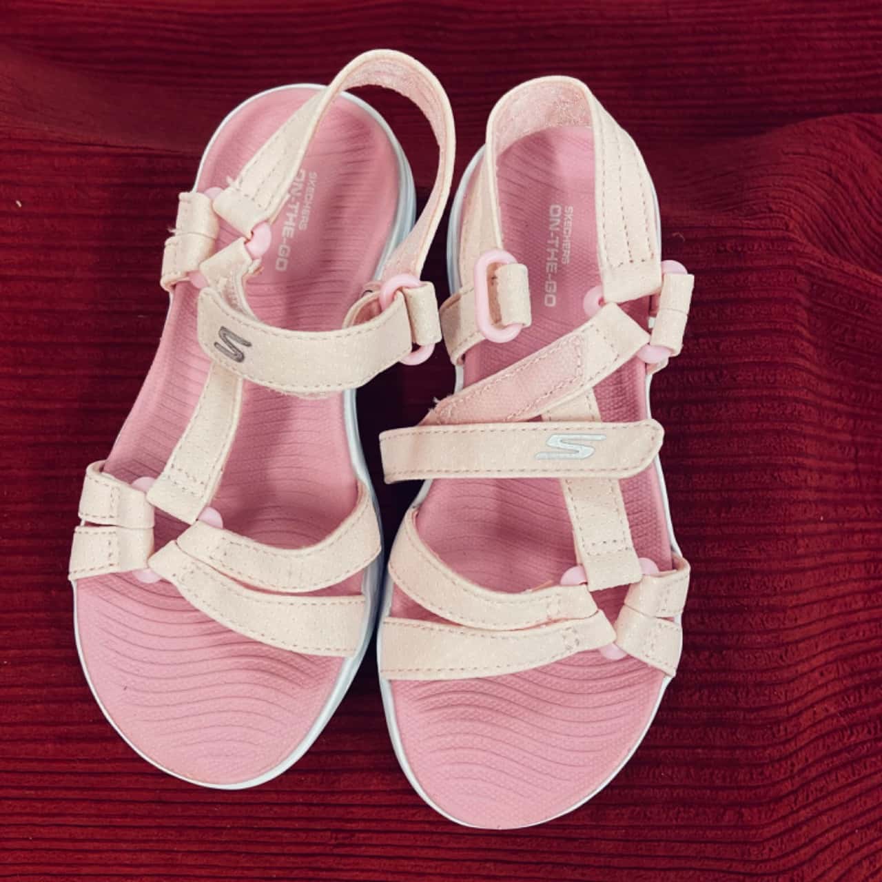 Skechers Girls Pink On The Go 600 Sandals (s)