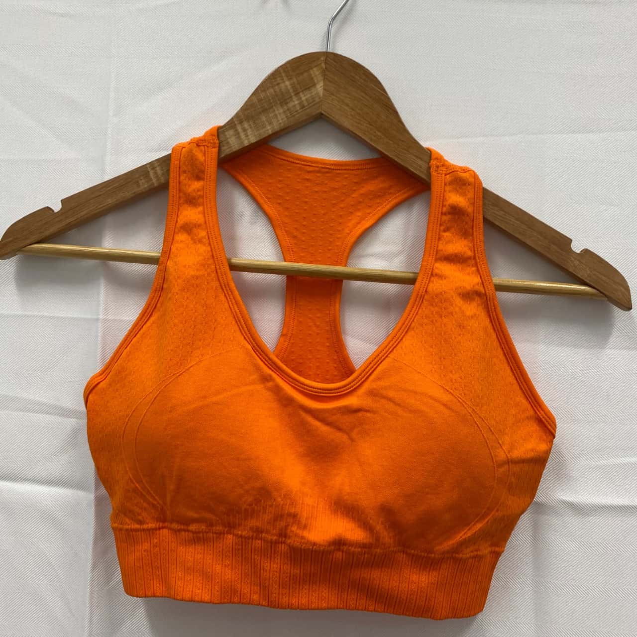 Women's Sports Bra Padded Size S 3 Pieces Orange / Pink / Red