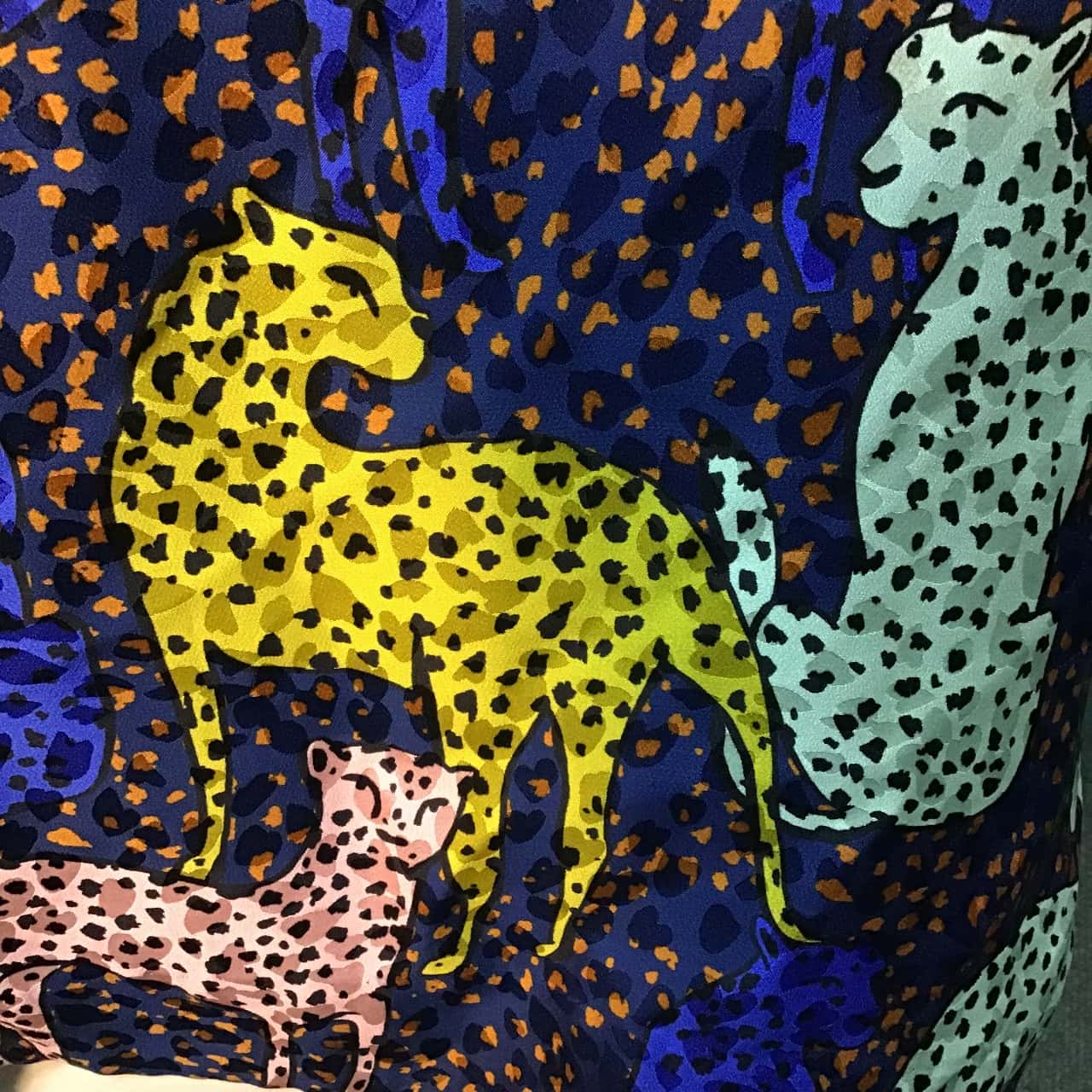 Gorman Womens Size 14 Sleeveless Multicoloured Top with Big Cats(s)