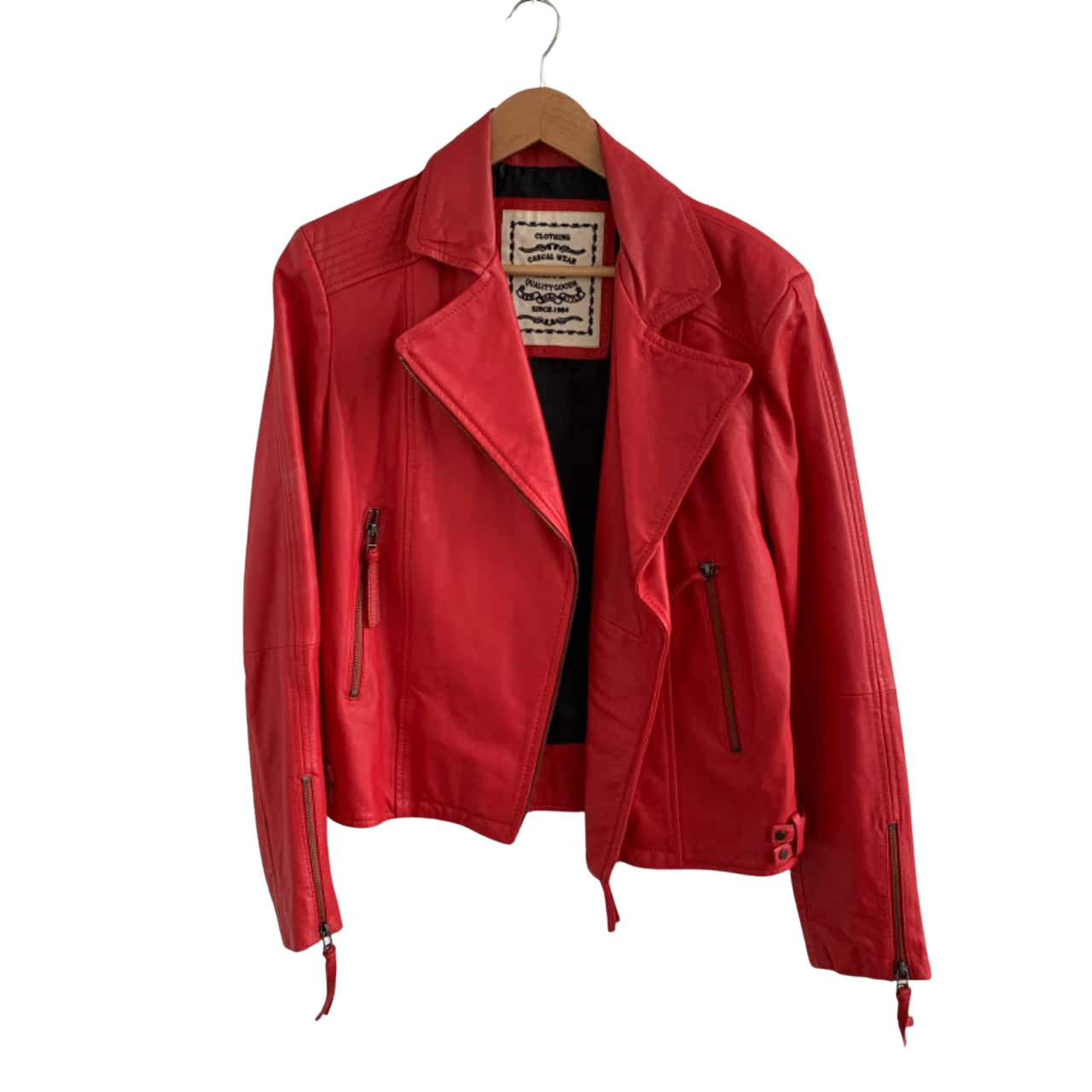 MNG M/L Red Leather Jacket(s) - New Without Tags | Salvos Stores