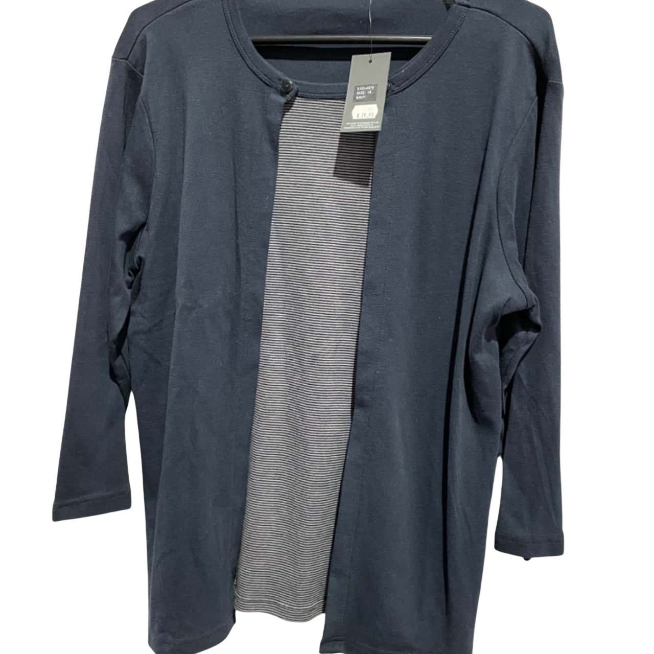 Duchamp Womens Size 18 Navy Blue Long Sleeve Top